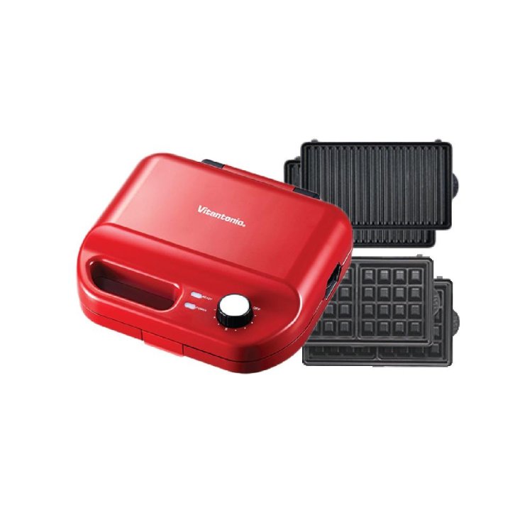 Vitantonio Waffle & Hot Sandwich Bakers With 2 Baking Pans